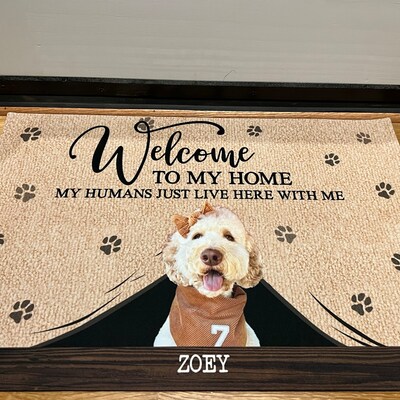 Personalized Pet Doormat, Custom Dog Cat Doormat, Pet Welcome Mat ...