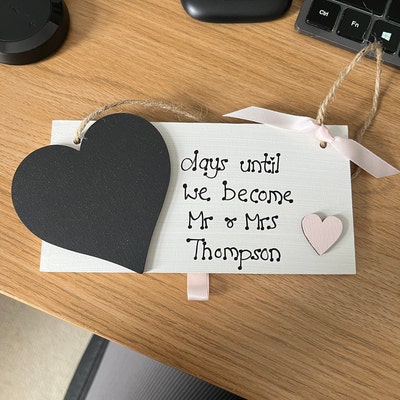 Countdown to Retirement Wooden Sign Chalkboard Plaque - Etsy