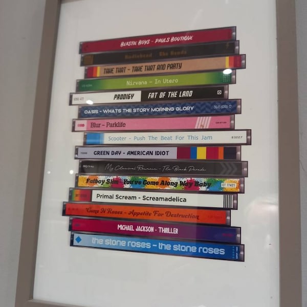 Personalised CD Case Stack Print / Poster - Add Your Favourite Songs or ...