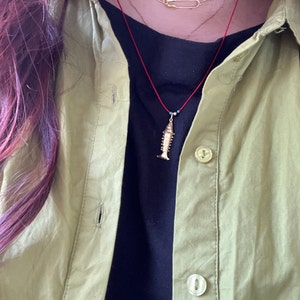 925 Safety Pin, Red String Bracelet, Paper Clip Bracelet, Minimal Gold ...