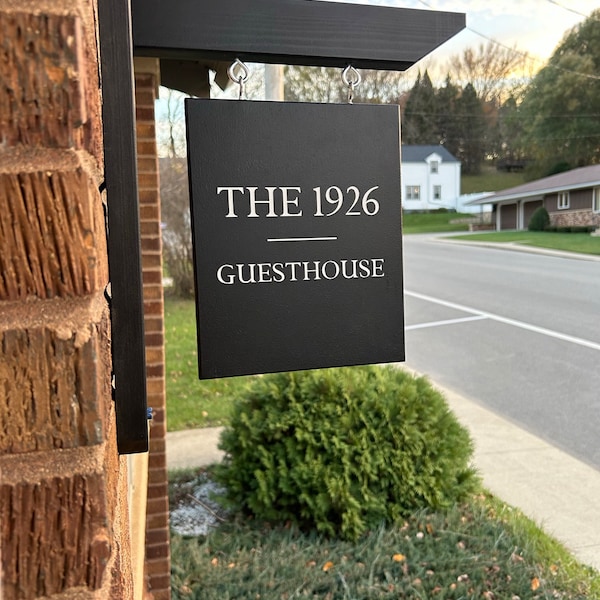 Customisable Hanging House Number Sign | Weatherproof New Home Gift ...