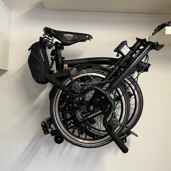Handmade Plywood Brompton Bike Wall Mount: Folding Bicycle Storage - Etsy