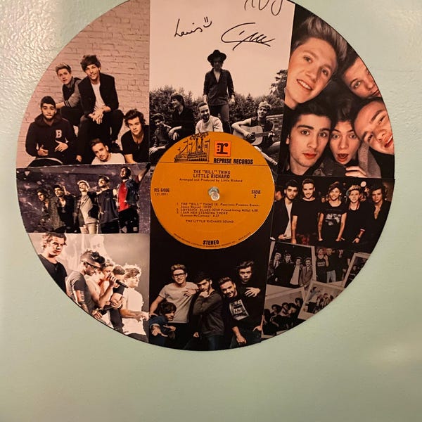 One Direction Vinyl Record Photo Collage - Vintage Record - Vinyl ...