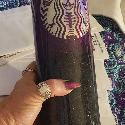 Gothic Starbucks Inspired Glitter Tumbler - Etsy