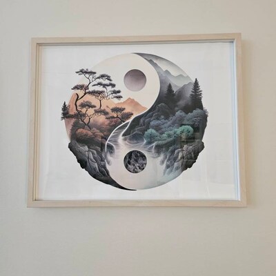 Yin-yang Printable Wall-art, Watercolor Yin Yang Digital Download ...