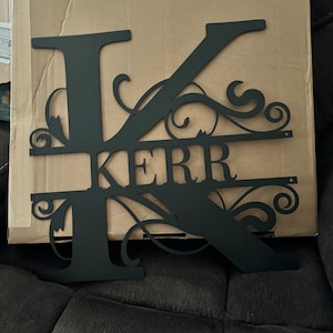 Custom Metal Signs Monogram Wall Decor Metal Wall Art Last Name Sign ...