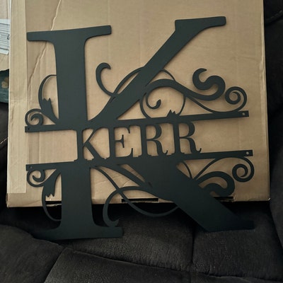 Custom Metal Signs Monogram Wall Decor Metal Wall Art Last Name Sign ...