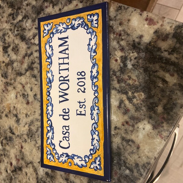 Old Spanish House Number , Signs for Home, Personalized Tile, Ceramic ...