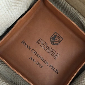 Personalized Leather Tray / Graduation Gift / Gift for College Graduate ...