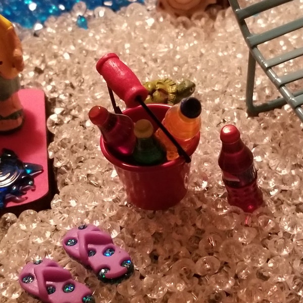 Dollhouse Miniature I Dollhouse Miniature Bucket I Dollhouse Red Bucket ...