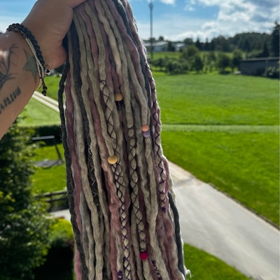 Ready to Ship SET No. 465 Full Set Wool Dreads Merino Extensions ...