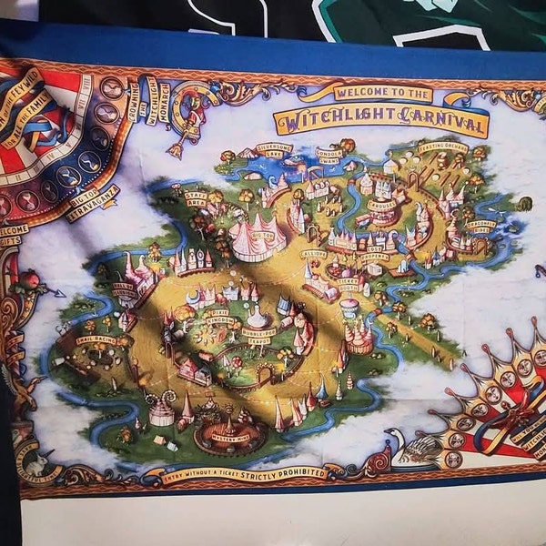 Map of Witchlight Carnival Indoor Wall Tapestry | Colored RPG Dungeons and Dragons Dnd Wild ...