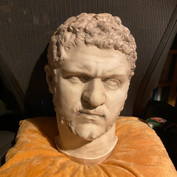 Caesar Augustus Portrait Bust, Large Roman Emperor Reproduction Plaster ...