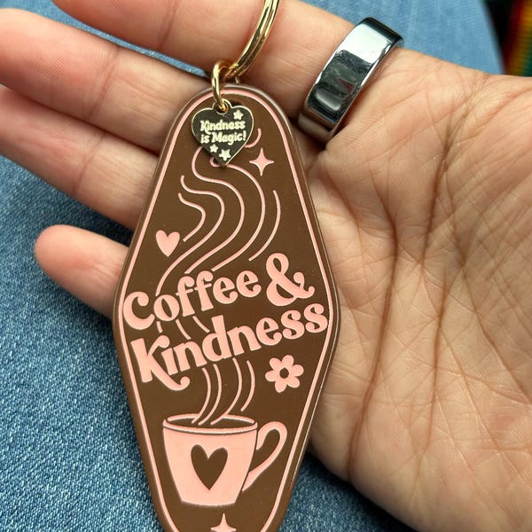 Motel Keychain - Positive Affirmation Optimism Gift - Kindness is Magic ...