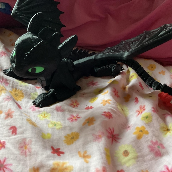 Toothless Dragon Fidget Toy: 3D Printed PLA Sensory Model - Etsy