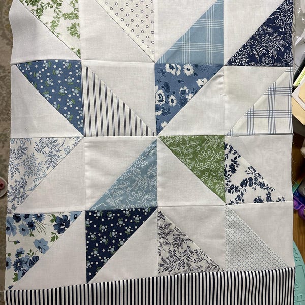 Road Map Quilt Kit Using Denim and Daisies by Fig Tree and Co- Moda-60 ...