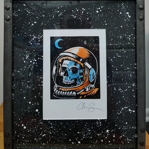 Smoking Chimpanzee Hand Pulled Linoleum Block Print 6x9 Devo - Etsy