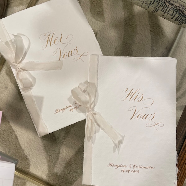 Personalized Vow Books: Gifts for the Couples | Vow Books Set With Silk ...