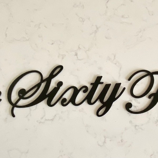 Script Address Sign Metal,script House Numbers,custom House Numbers ...