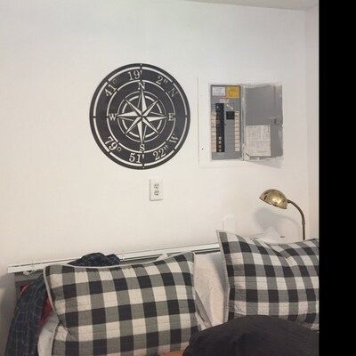 Personalized Compass Rose Metal Sign Personalized Gifts Wall Art Wall ...