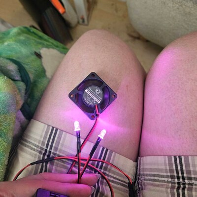 LED Light With Cooling Fan Kit Combo Cosplay Lighting Effect 12v ...