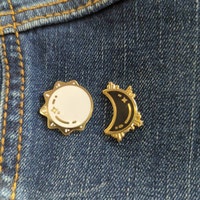 Sun and Moon Enamel Pin Set - Etsy