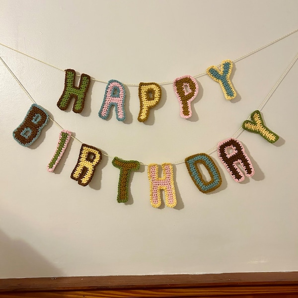 PDF Crochet Pattern Happy Birthday Bunting UK/US - Etsy