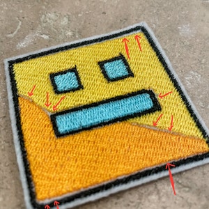 Geometry Dash Yellow Original Logo Icon Cube Digital Embroidery File - Etsy