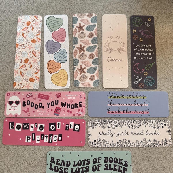 Retro Happy Collection - Handmade Bookmarks, Available as Set or ...