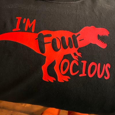 Dinosaur SVG Four-ocious Svg 4th Birthday Shirt Svg - Etsy Canada