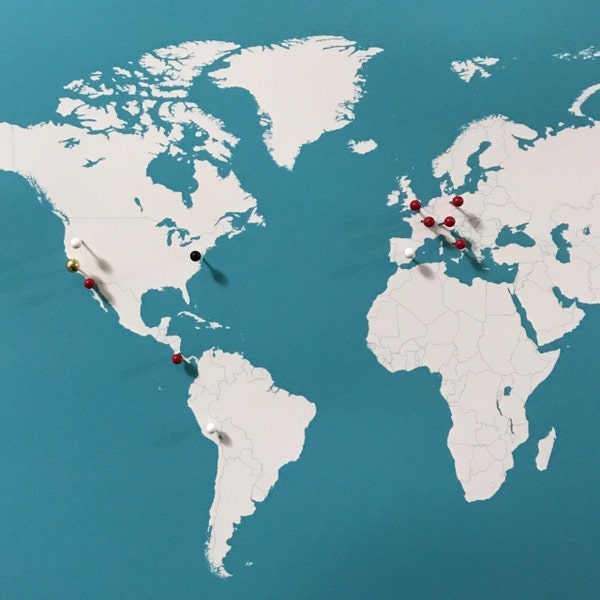 100 Push Pins for Travel Maps- Red Push Pins for World Travel Map ...