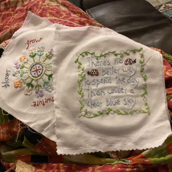 Letter to My Daughter Pre-printed Stitchery Embroidery Panel 15 Designs ...