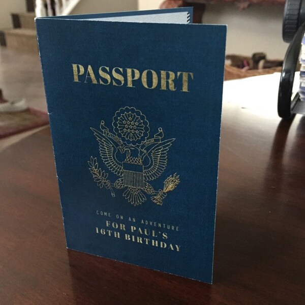 ANY AGE, Sweet 16, Birthday Invitation, Travel Invitation, Destination ...