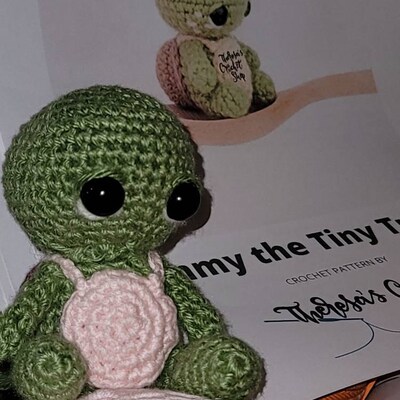 PATTERN: Timmy the Tiny Turtle Crochet Turtle Pattern Amigurumi Baby ...