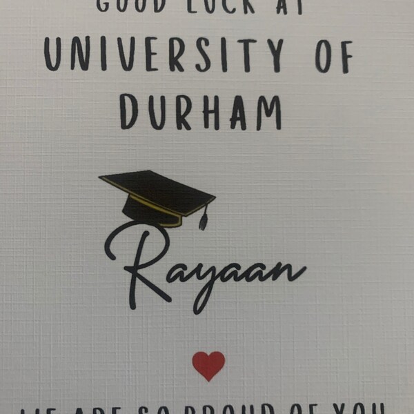 Going to University Card, Good Luck at University Card, off to Uni Card ...
