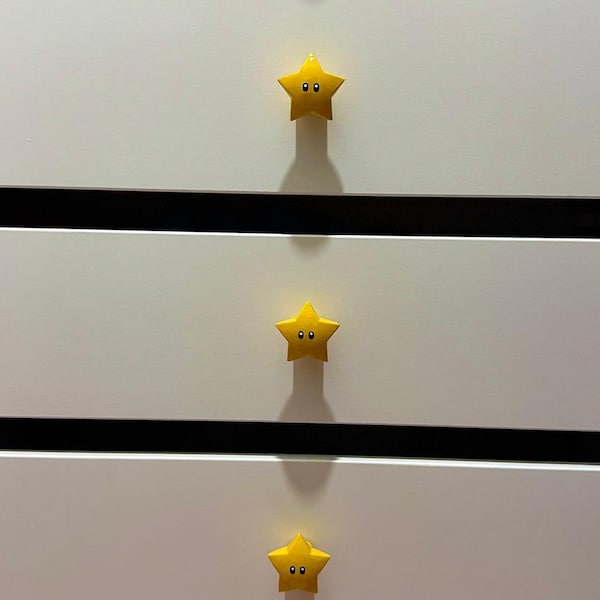Super Mario Star Drawer Knobs | Nintendo Game Room | Cute Star Video ...