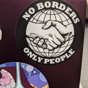 No Borders Only People Sticker Protest Vinyl Decal Abolish Ice - Etsy