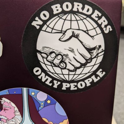 No Borders Only People Sticker Protest Vinyl Decal Abolish Ice - Etsy