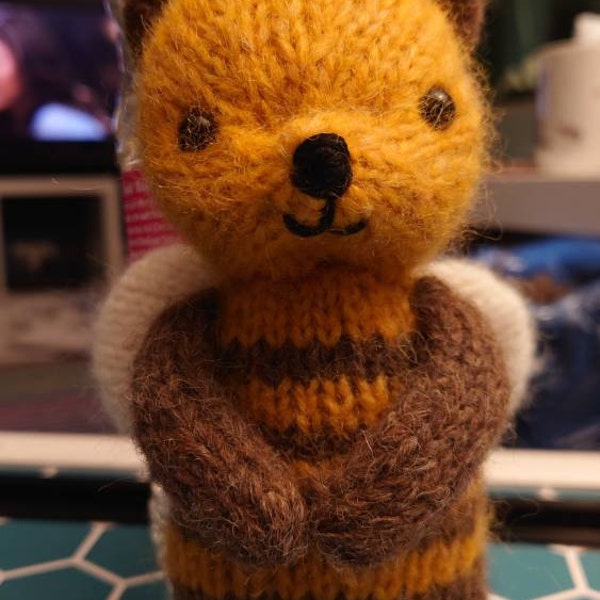 Teddy Bee, Knitting PATTERN Pdf, Cute Stuffed Animal Tutorial, Knitted ...