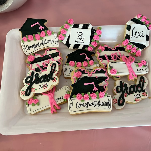 Girly Graduation Cookies - Etsy