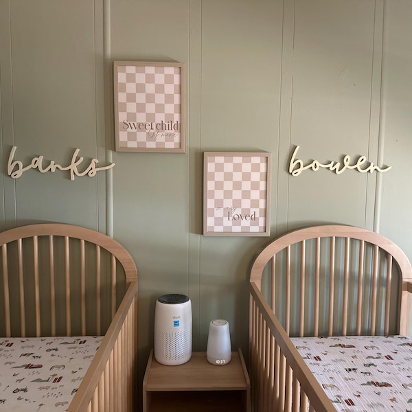 Custom Nursery Wood Name Sign for Baby Shower Gift or Personalized ...