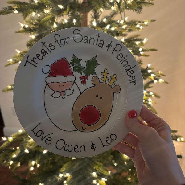 Personalised Child Dinner Set, Ceramic Plates & Bowl Set, Gift for ...