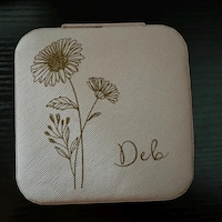 Personalized Walnut Wood Music Box, Birth Flower Music Box, Birthday ...