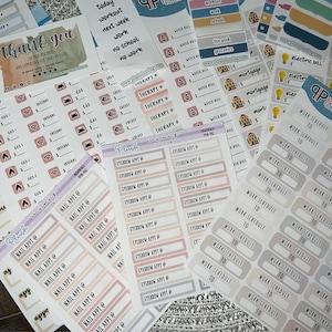 Teacher Label Tracker Planner Stickers Mix Colors PP Colors - Etsy