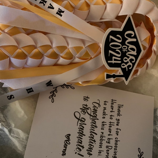 Customizable Graduation Ribbon Lei | Class of 2025 | Seniors ...