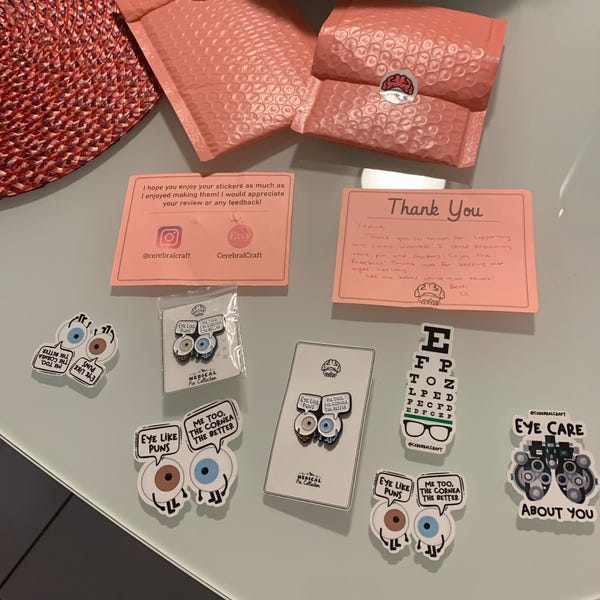 Funny Optometry Eye Doctor Sticker, Cute Optometrist Gift for Optometry ...