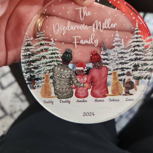 Personalized Family Ornament, Family Tree Ornament, Family Christmas ...