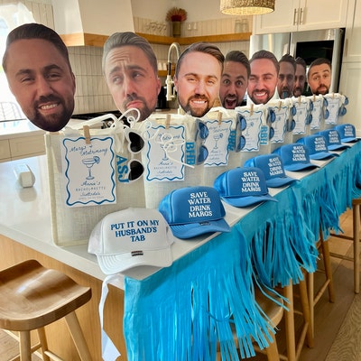 Custom Heads on a Stick Birthday Custom Bachelorette Supplies Big Head ...