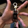 Heavy Duty Solid Brass Trigger Snap Key Clip Key Ring Brown Leather ...
