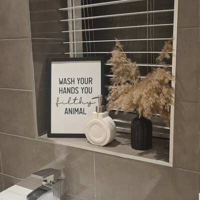 Bathroom Prints Minimalist Wall Art Décor Typography Poster - Etsy